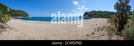 Plages de Grèce, plage de Paltsi, quartier de Volos, Pélion, mer Egée ...