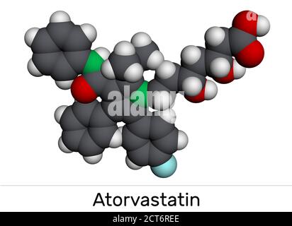 Atorvastatine, molécule de statine. Il est utilisé pour abaisser le ...