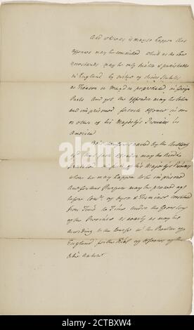 Lettre de Lord Grenville William Wyndham Grenville au lieutenant ...