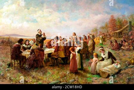 Premier Thanksgiving. Plymouth. 1621 Photo Stock - Alamy
