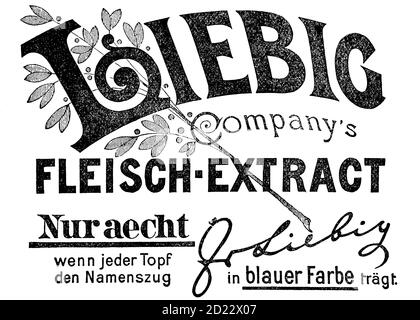 L'extrait de viande Liebig' - 'Publicité Photo Stock - Alamy