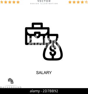 Icône salaire. Élément simple de la collection de gestion d'entreprise ...