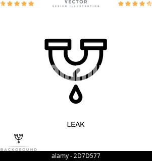 Icône de fuite. Élément simple de la collecte des perturbations ...