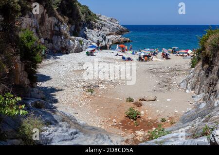 Plages de Grèce, Plage de Lampinou, Pélion, quartier de Volos, Grèce ...