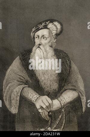 Gustavo I de Suecia o Gustavo I Vasa (1496-1560). Rey de Suecia (1523 ...