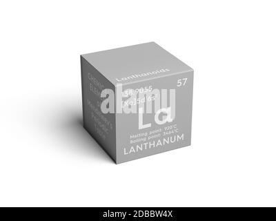 Le lanthane. Lanthanoids. L'élément chimique du tableau périodique de ...