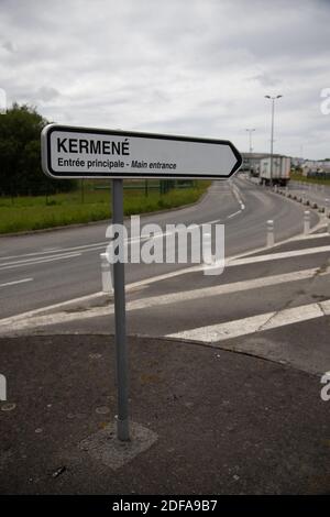 Entrée principale de l'abattoir Kermené où 109 employés ont été testés ...