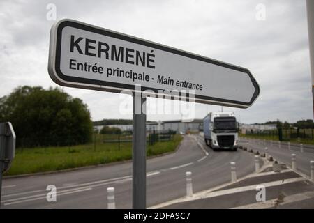 Entrée principale de l'abattoir Kermené où 109 employés ont été testés ...