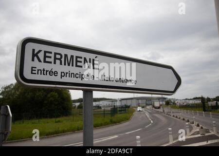 Entrée principale de l'abattoir Kermené où 109 employés ont été testés ...