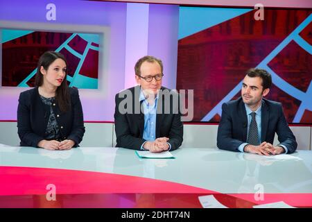 FANNY ANOR, LAURENT BIGORGNE, MORGAN GUERIN - TOURNAGE DE L'ÉMISSION ...