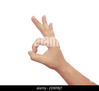 Main formant un cercle avec le pouce et l'index Photo Stock - Alamy