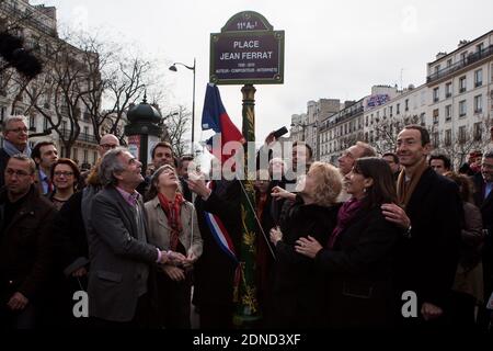 Veronique Estel célébration de la place Jean Ferrat entre le boulevard ...
