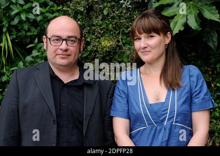 Christophe Conte et Charline Roux assistent à la conférence de presse ...