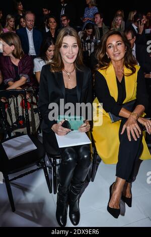 Katia Toledano, Carla Bruni arrivée au salon de la collection Printemps ...