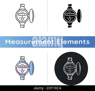 Design du logo du compteur d'eau et du compteur d'eau. Système de ...