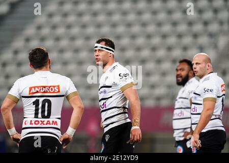 Le capitaine DE TAXI Matthieu Voisin (TAXI) lors du match DE RUGBY TOP 14 entre le Stade ...