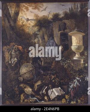 Matthias Withoos - Vanitas symboles dans un paysage Photo Stock - Alamy