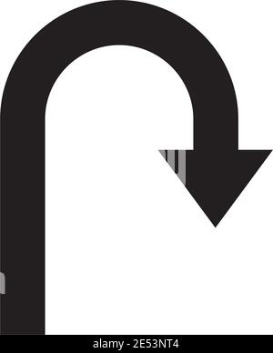 Flèche chemin icône logo design inspiration modèle vectoriel Image ...