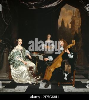 Ce portrait de famille de Michiel van Musscher représente David ...