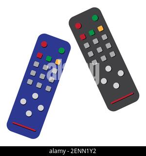 Icône de télécommande de téléviseur ou de boîtier de configuration avec ...