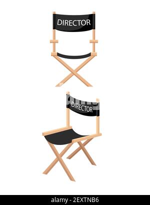 Chaise pliante en bois avec étiquette Director pour une utilisation au ...