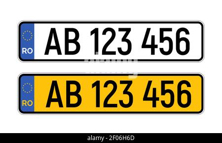 Roumanie la plaque d'immatriculation Photo Stock - Alamy