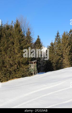 Allemagne, Bavière, montagnes, Hirzeneck, paysage d'hiver, Haute ...