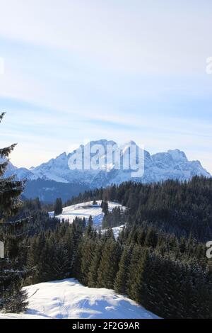 Allemagne, Bavière, montagnes, Hirzeneck, paysage d'hiver, Haute ...