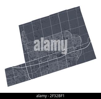 Carte de la ville de Markham, Ontario, Canada. Carte d'arrière-plan ...