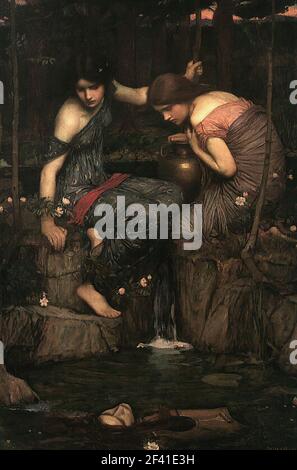 John William Waterhouse - nymphes trouvant la tête d'Orpheus (croquis ...