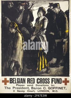 Vintage WW1 Belgian Propaganda Poster 'Association of the Belge ...