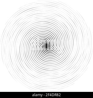 Cercle cyclique, hélice, élément de volute. Forme concentrique avec ...
