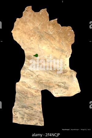 Bayanhongor, province de Mongolie. Carte satellite haute résolution ...