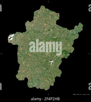 Bekes, comté de Hongrie. Carte satellite haute résolution. Lieux et ...
