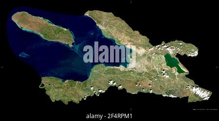 Forme de l'Ouest, département d'Haïti, et sa capitale. Echelle de ...