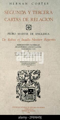 SEGUNDA Y TERCERA CARTAS DE RELACION - PLANO DE LA CIUDAD DE MEXICO ...