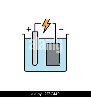 Icône de ligne de couleur de galvanisation. Travail des métaux ...