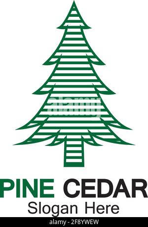 Cèdre modèle Logo Icône vecteur illustration design Image Vectorielle ...