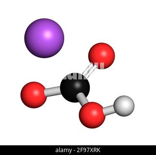 Le bicarbonate de sodium (bicarbonate de soude), la structure chimique ...