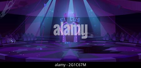 Arène de cirque, scène ronde pour la représentation, spectacle de ...