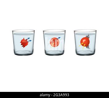 L'osmose cellulaire, cellule dans une solution isotonique, cellule de ...