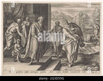 Élie pour la deuxième fois avec le roi Achab, Anonyme, après Jan ...