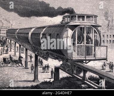 19e siècle en viaduc. 1880 gravure d'une Meigs en viaduc. L'Meigs en ...