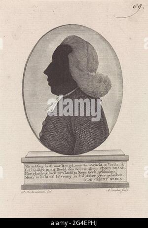 Portrait de silhouette de Simon van Someren Brand, Antoni Zürcher, d ...