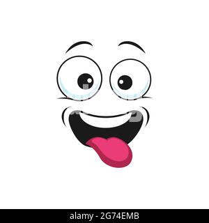 Smiley se moquant de quelqu'un de manière ludique, émoticône montrant l ...