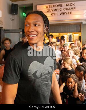 Le médaillé d'argent BMXer Kye White lors d'une soirée de bienvenue au ...