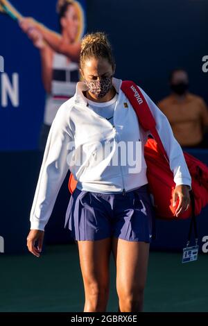 04 août 2021: Madison Keys (USA) a été défait par Shui Zhang (CHN) 75 ...