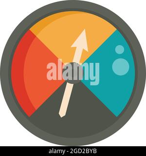 Icône Baromètre analogique. Illustration plate de l'icône de vecteur de ...