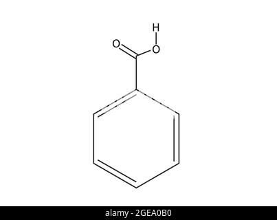 Structure chimique de l'acide benzoïque, Anatomie de l'acide benzoïque ...