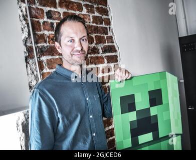 Jonas Martensson, PDG de la société de développement de jeu Mojang qui produit le jeu vidéo de ...
